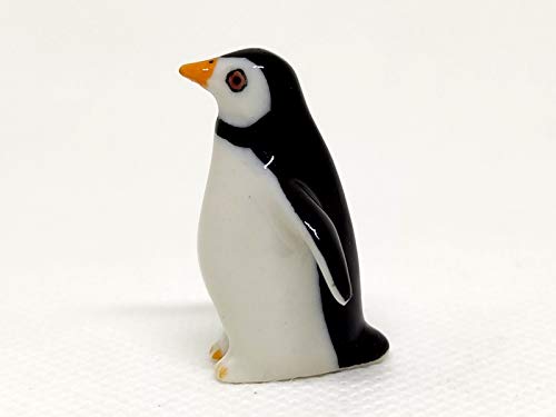 SSJSHOP Penguin Tiny Dollhouse Figurines Ceramic Hand Painted Animals Collectible Small Gift Home Garden Decor (V1)