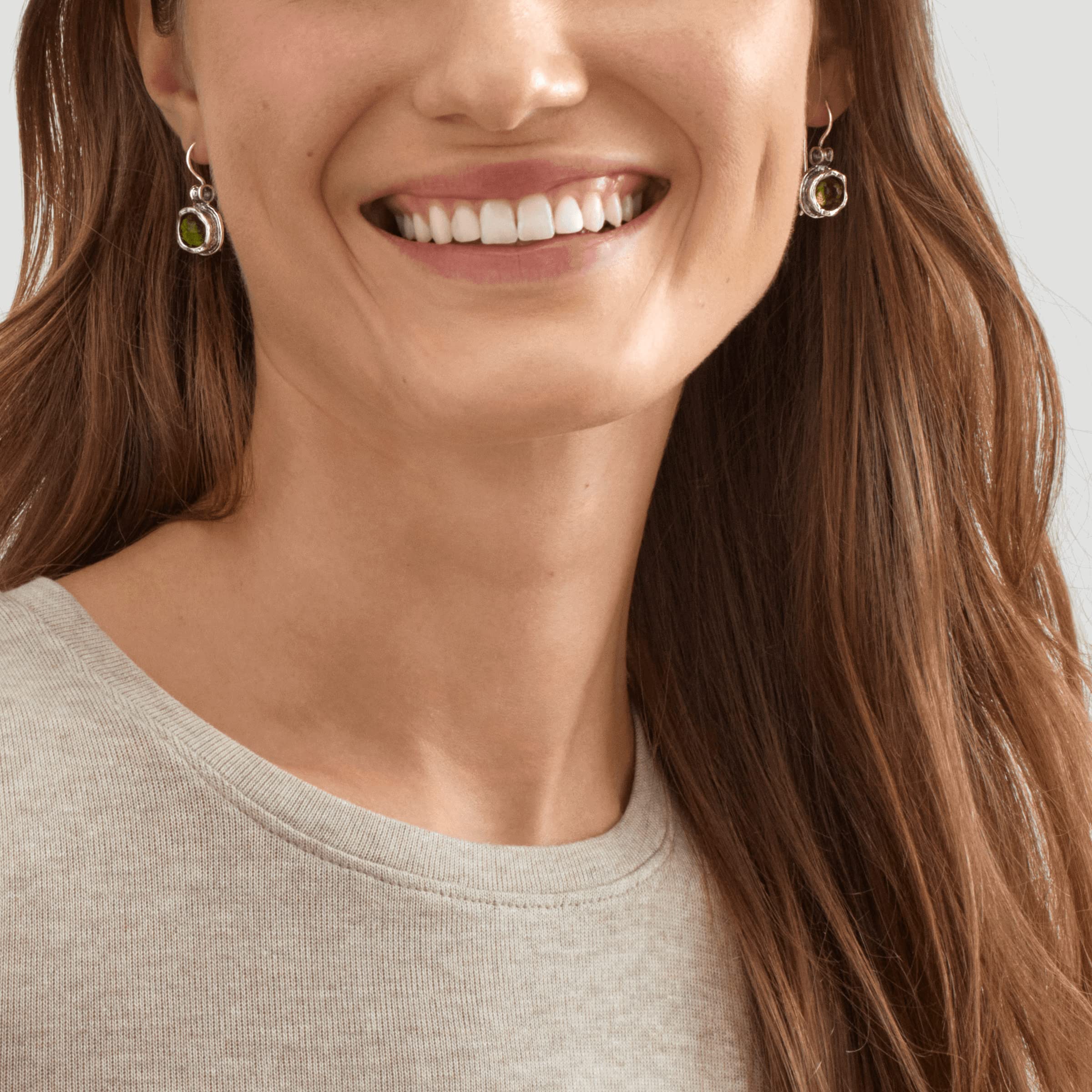 Silpada 'Daintree' Natural Green Quartz Drop Earrings in Sterling Silver