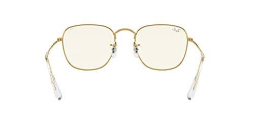 Ray-Ban RB3857 Frank Polarized Square Glasses, Legend Gold/Clear to Grey Photochromic Blue Light Filtering, 51 mm