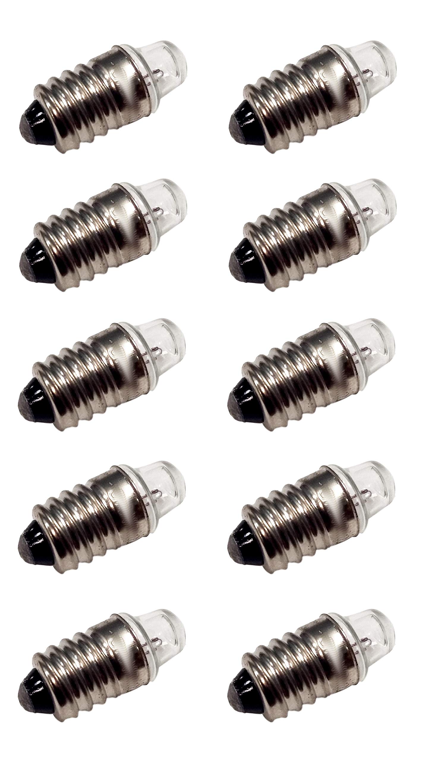 Sci-Supply Pack of 10 E10 Miniature Screw Base Light Bulbs, 1.5V / 0.3A Flashlight Style, Incandescent …