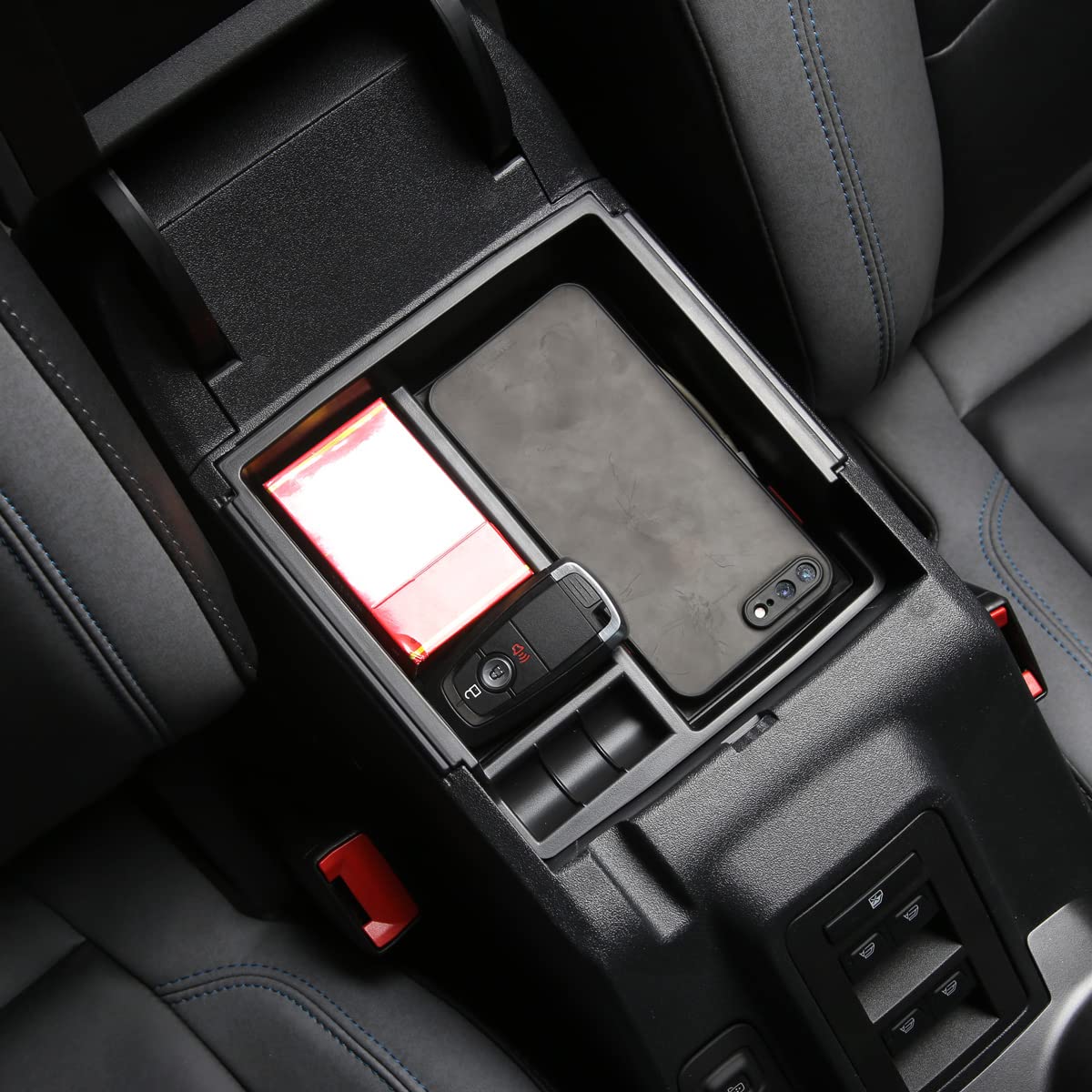 YIKUN Central Armrest Storage Box for Ford Bronco 2021 2022 Accessories Secondary Storage Center Console Tray Organizer