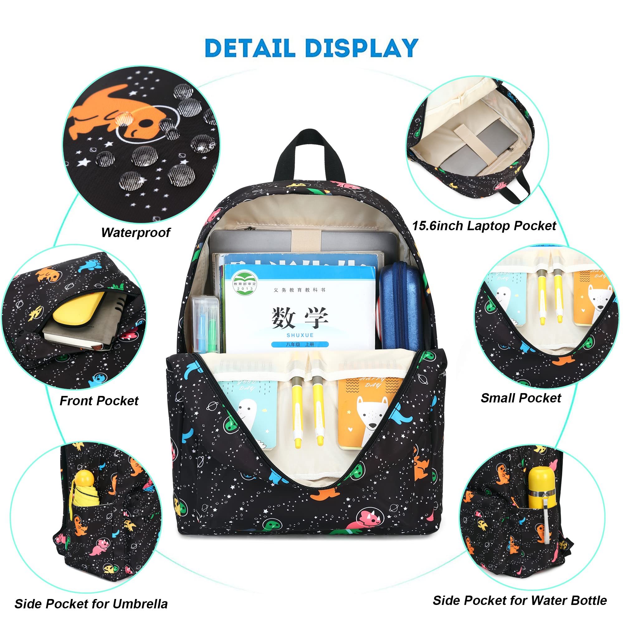 Xunteny Dinosaur Backpack for Girls Women Teens, School Backpack College Bookbags Ladies Laptop Backpacks
