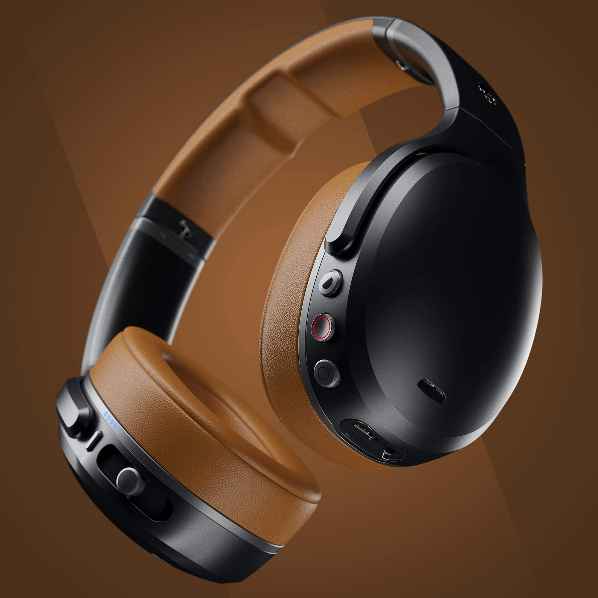 Skullcandy Crusher ANC Personalized Noise Canceling Wireless Headphone - Black/Tan (Renewed)