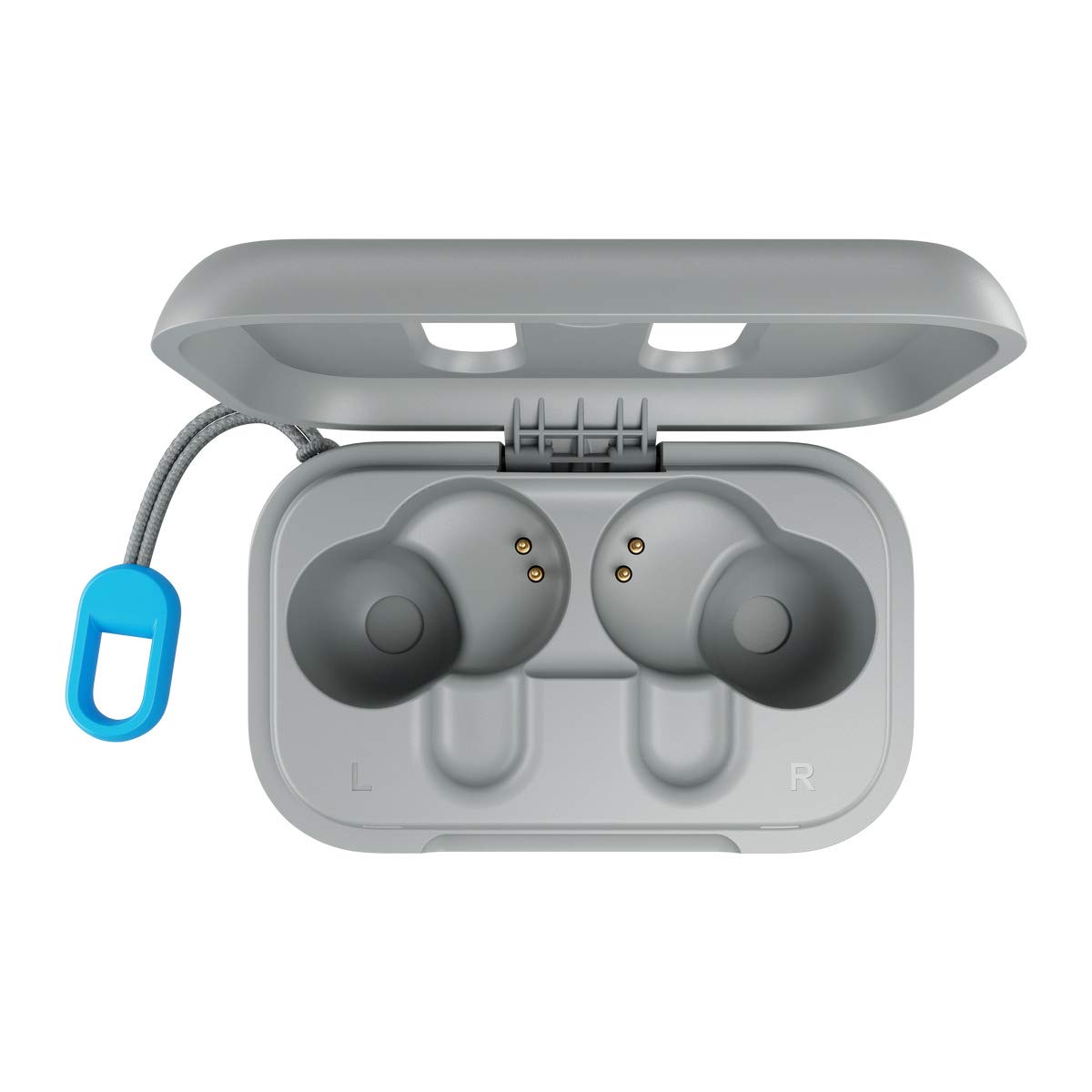 Skullcandy Dime In-Ear Wireless Earbuds, 12 Hr Battery, Microphone, Works with iPhone Android and Bluetooth Devices - Grey/Blue