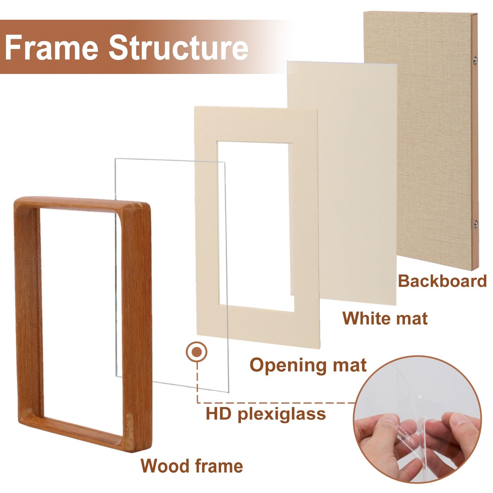 Youncewooder 3x4 Natural Teak Wood Picture Frame - Displays 2x3 Photos with Mat | Rustic Handmade Small Tabletop Frame for Baby Newborn Gift,Gifts for Baby Keepsakes, Wedding