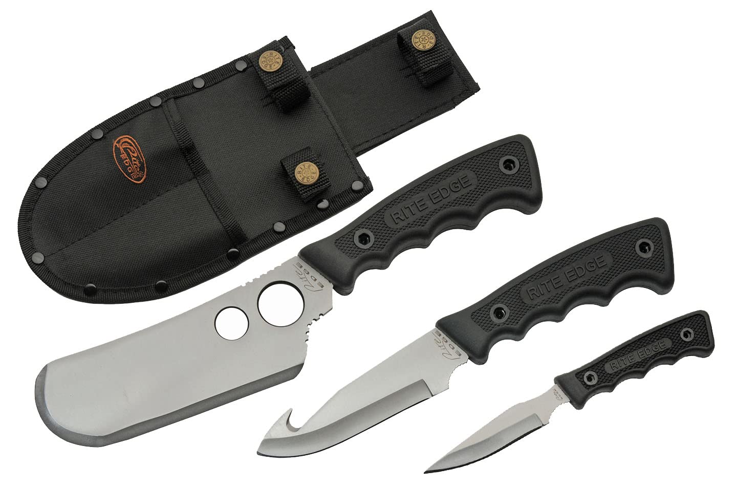 Rite Edge 211167 Hunting Knife Set with Sheath (3-Piece)