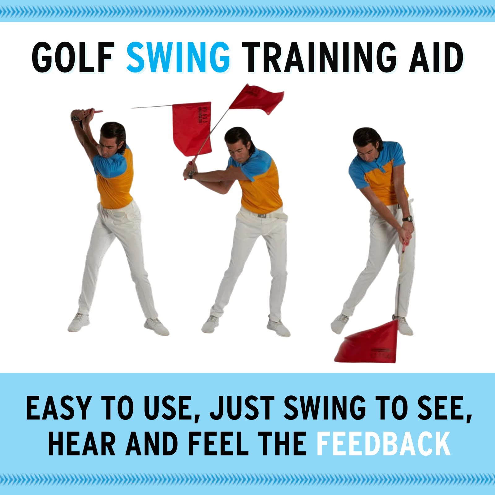 SURE-SET Chip Golf Trainer Aid Golf Training Equipment for Improved Chipping and Pitching Golf Swing Trainer Refines Wedge to Turf Interaction Ball Strike Spin Control and Wrist Action