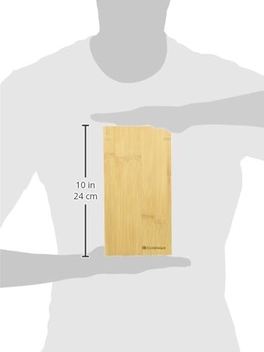 Zassenhaus Rectangular Knife Block Bamboo, Bamboo, 12 x 12 x 23 cm brown