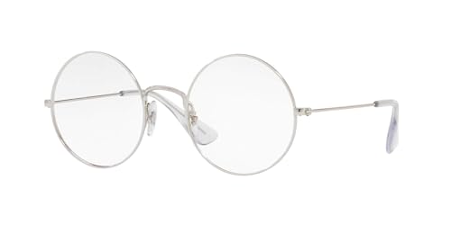 Ray-Ban RX6392 Ja-Jo Round Prescription Eyeglass Frames, Silver/Demo Lens, 50 mm