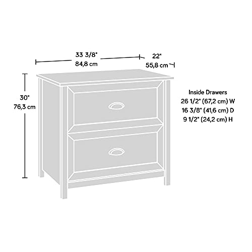 Sauder County Line Lateral File, L: 33.39" x W: 21.97" x H: 30.04", Estate Black Finish
