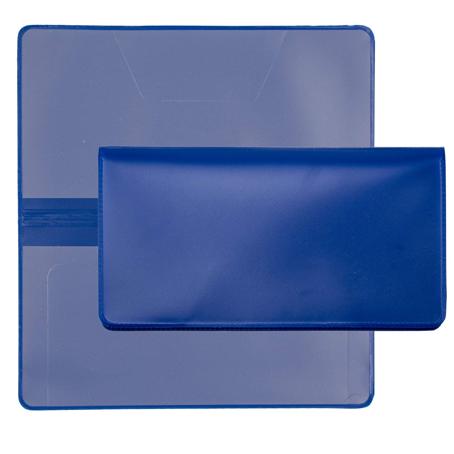 Royal Blue Vinyl Checkbook Cover, Top Tear Personal Vinyl Checkbook Cover