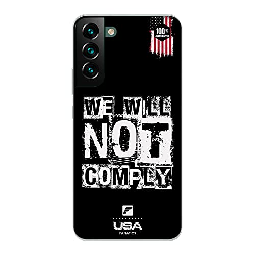Phone Case We Will Not Comply USA Patriot Design Silicone Transparent - Compatible iPhone and Samsung (Samsung Galaxy A52 5G)