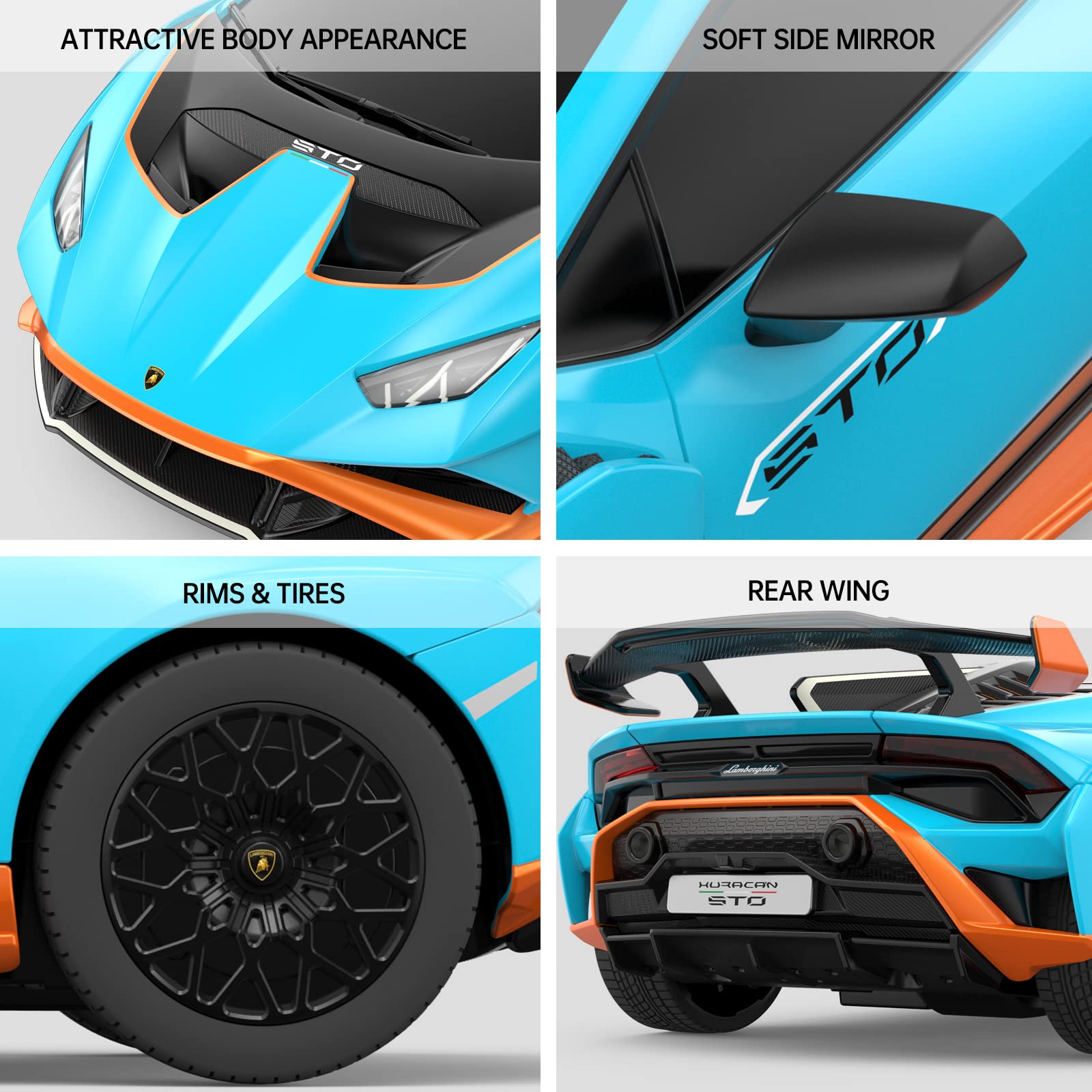 RASTAR Lamborghini Remote Control Car, 1/24 RC Lamborghini Huracán STO Toy Car RC Cars, Gifts for Dad