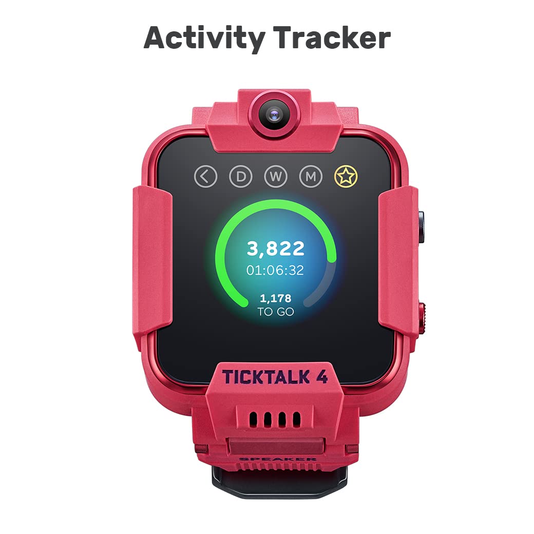 TickTalk 4 Unlocked 4G LTE Kids Smart Watch Phone with GPS Tracker, Combines Video, Voice and Wi-Fi Calling, Messaging, 2X Cameras & Free Streaming Music