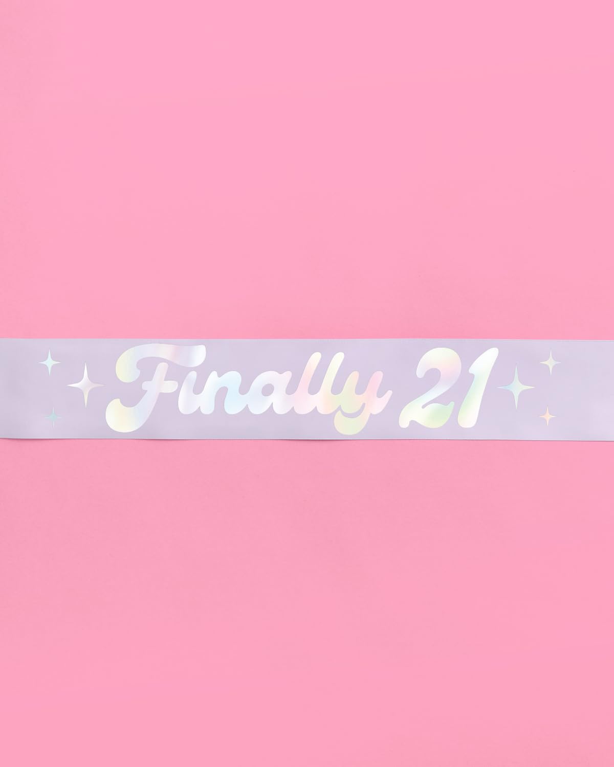 xo, Fetti Finally 21 Sash - Purple + Iridescent Foil | Fun Birthday Party Decorations, 21st Birthday Decor, HBD, Groovy Disco Bday, Finally 21, Cute Birthday Sash