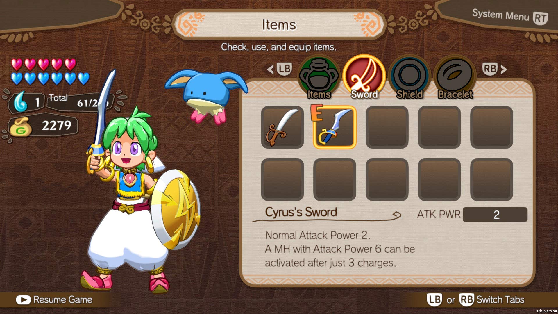 Wonder Boy - Asha in Monster World - Nintendo Switch