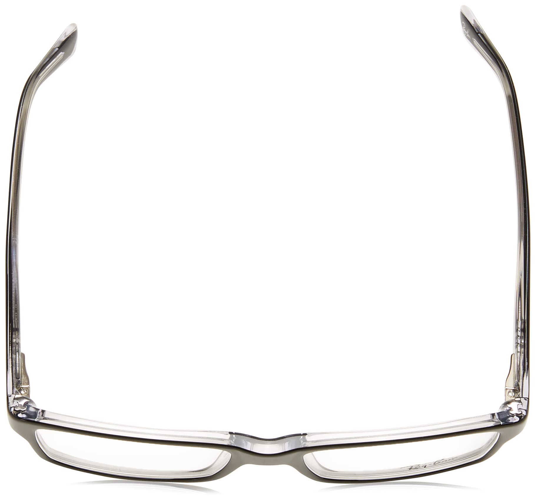 Ray-Ban RX5245 Square Prescription Eyeglass Frames, Black On Transparent/Demo Lens, 54 mm