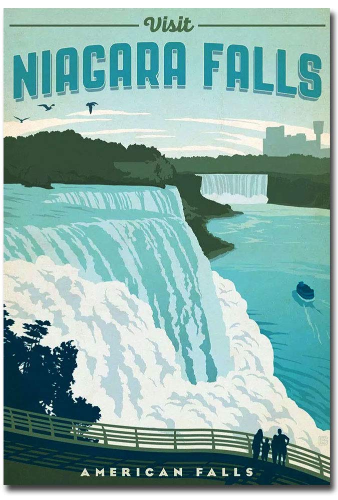 Visit Niagara Falls Travel Vintage Refrigerator Magnet Size 2.5" x 3.5"