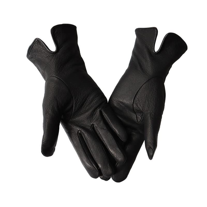 WALNUTA Winter Spring Woman Gloves Ladies Glove 70% Wool Knit Lining Women's Mittens (Color : A, Size : 9)