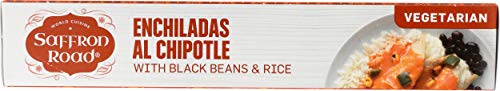 Saffron Road Enchiladas Al Chipotle with Black Beans and Rice Frozen Dinner, 10oz - Vegetarian, Gluten Free, Halal