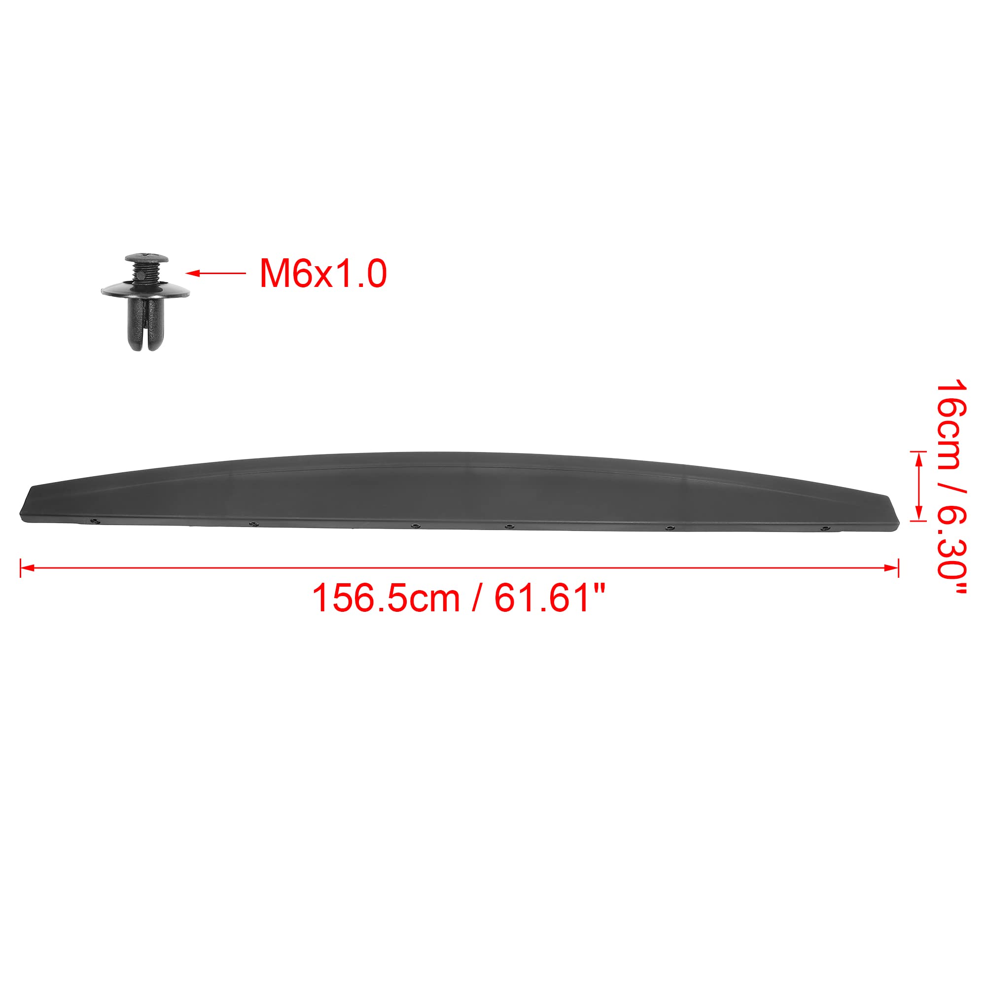 X AUTOHAUX 55372052AH Tailgate Cap Lip Spoiler Protector Cover Replacement for Dodge for Ram 1500 for Ram 1500
