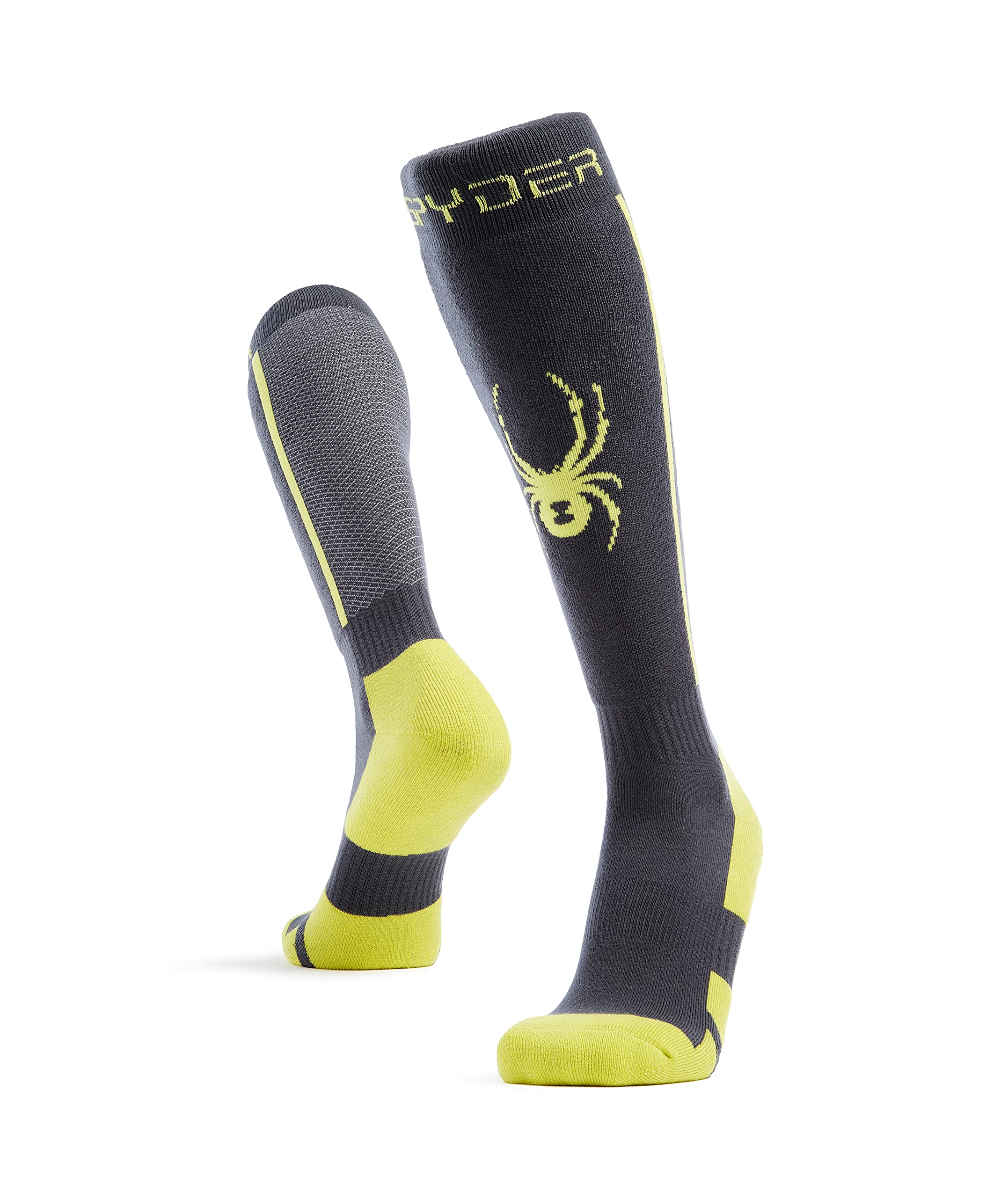 Spyder mens Sweep Ski Socks, Ebony Citron, Medium US