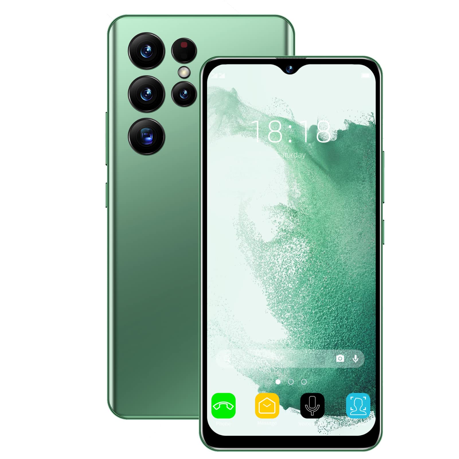 PUSOKEI S22 Ultra 6.6 Inch HD Screen Unlocked Cellular Phone, Green, 16GB Memory Storage Capacity