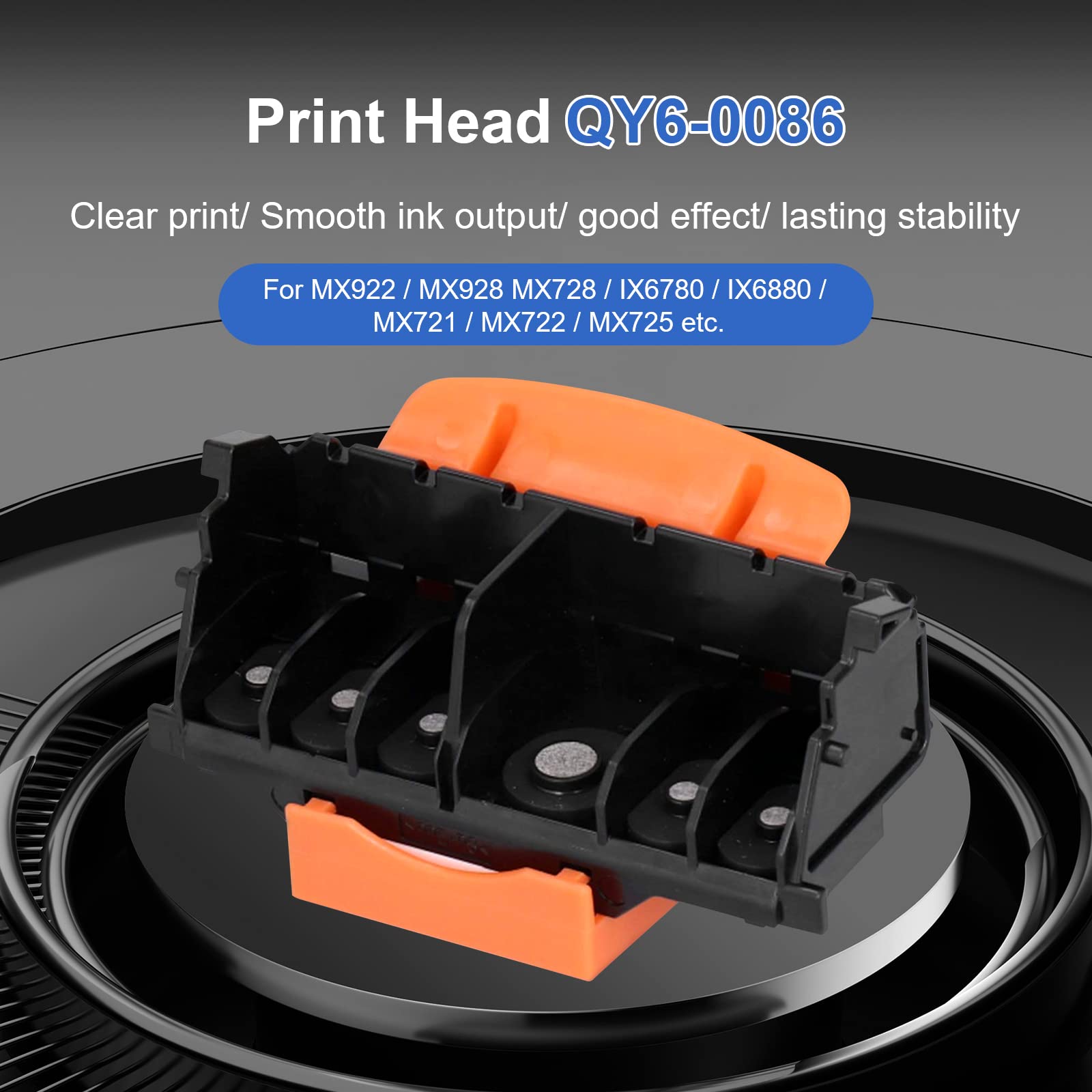 QY6-0086 Print Head, Canon Printhead Replacement for Canon Latest Chip Compatible for Canon MX922 MX928 MX728 IX6780 IX6880 MX721 MX722 MX725 MX726 MX727 Printer