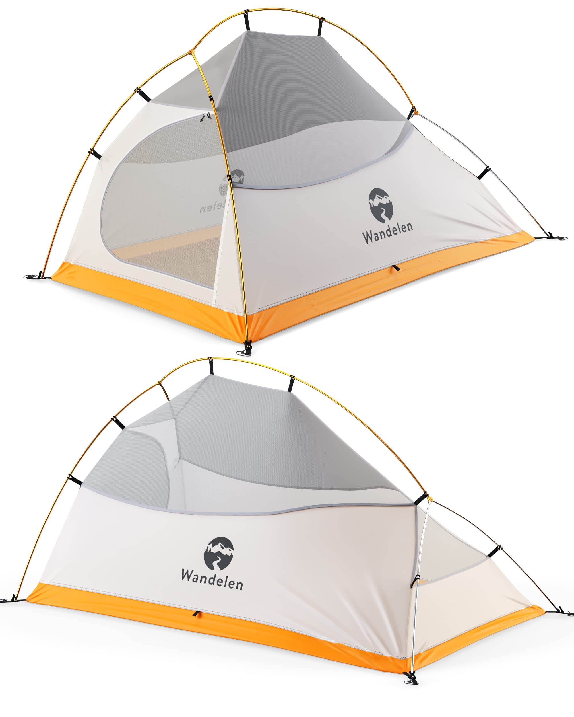 Wandelen Appalachian 2 (Orange) Lightweight Backpacking Tent and Micropump