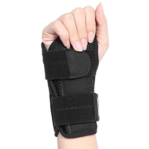 Uxsiya 1 Pcs Wrist Brace Adjustable Breathable Support Wrist Fracture Ligament Injury Arm Protection Strap for Arm Protection and Pain Relief (Right)