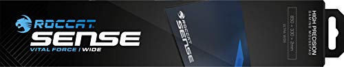 ROCCAT Sense Vital Force XXL PC Gaming Mousepad High Precision, Non Slip Back, Extended Keyboard Desktop Mouse Pad with Stitched Edges, Smooth, 2mm Thickness, Black