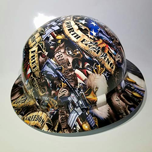 Wet Works Imaging Customized Pyramex Full Brim Freedom ISNT Free with Ratcheting Suspension Custom LIDS Crazy Sick Construction PPE