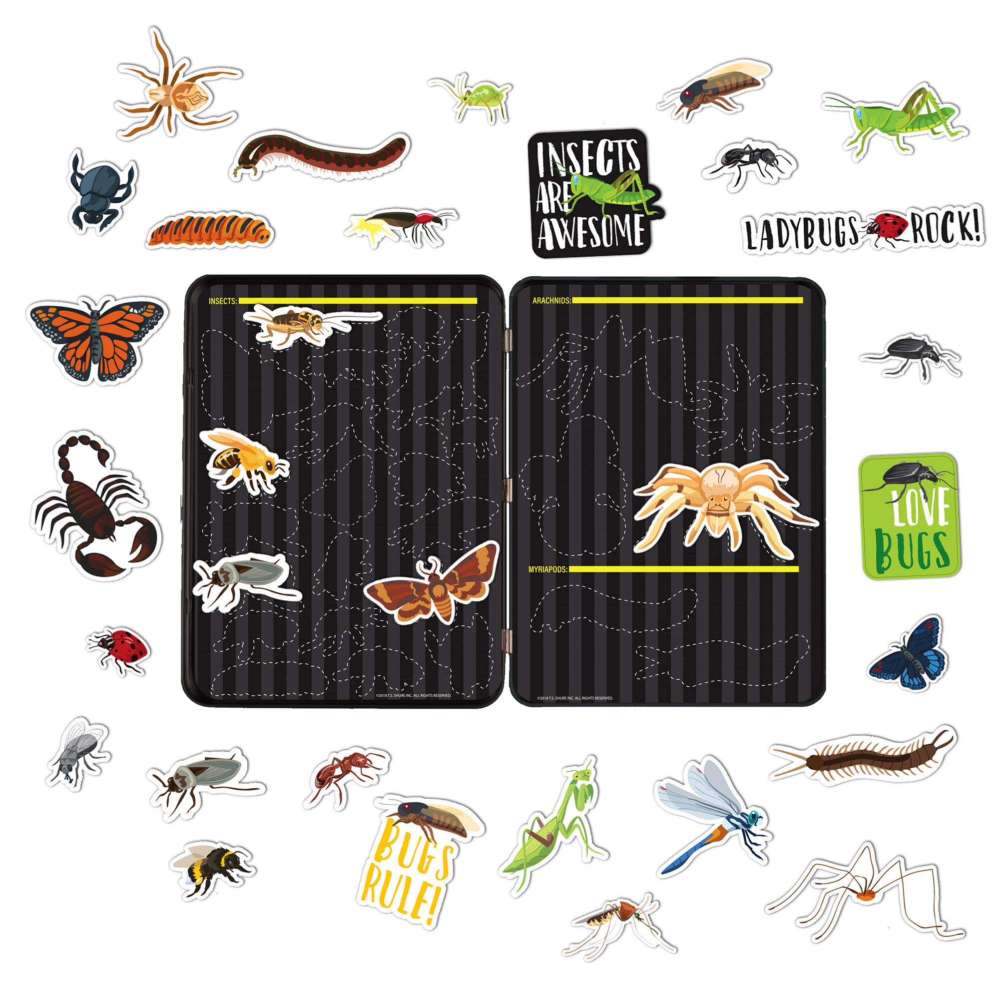T.S. Shure Bug Science Educational Magnets Tin