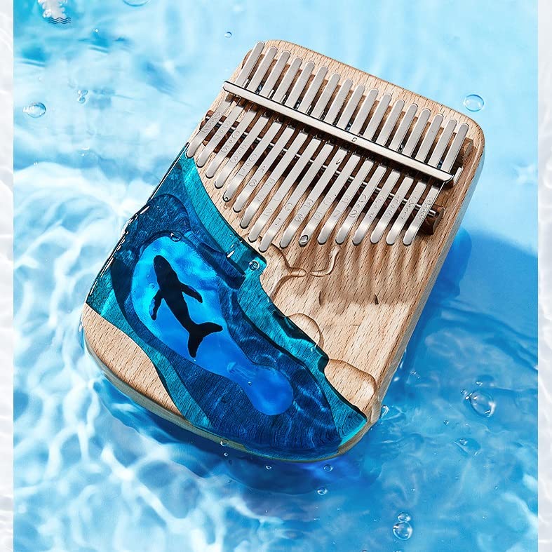 WSSBK 21 Key Kalimba Thumb Finger Piano 17 Keys Kalimba Solid Epoxy Resin Wood Keyboard Gifts (Color : D, Size : 17 Key)