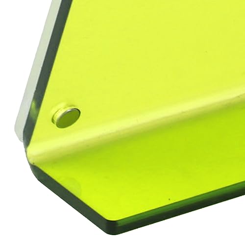 Slanted Back Photo Frame, Self Standing Photo Frame Durable Wide Application for Business Cards for Livingroom (Fluorescent Green)