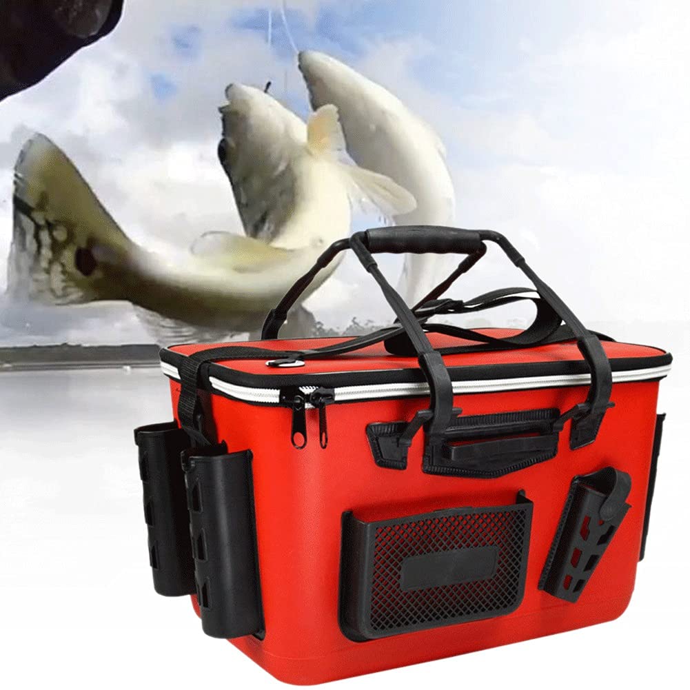 UXZDX CUJUX Fishing Tackle Storage Net Bag Thickened Large Capacity Outdoor Fishing Box with Handle Shoulder Strap