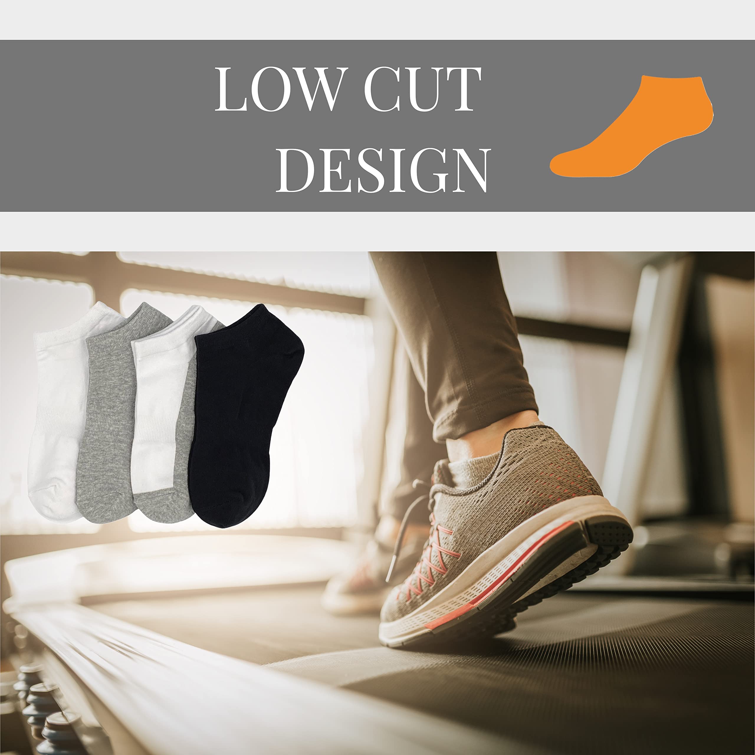 Yoon's PICK No Show Low Cut Cotton Casual Athletic Ankle Socks for Men and Women (6pairs) (as1, alpha, s, m, regular, regular, Black)