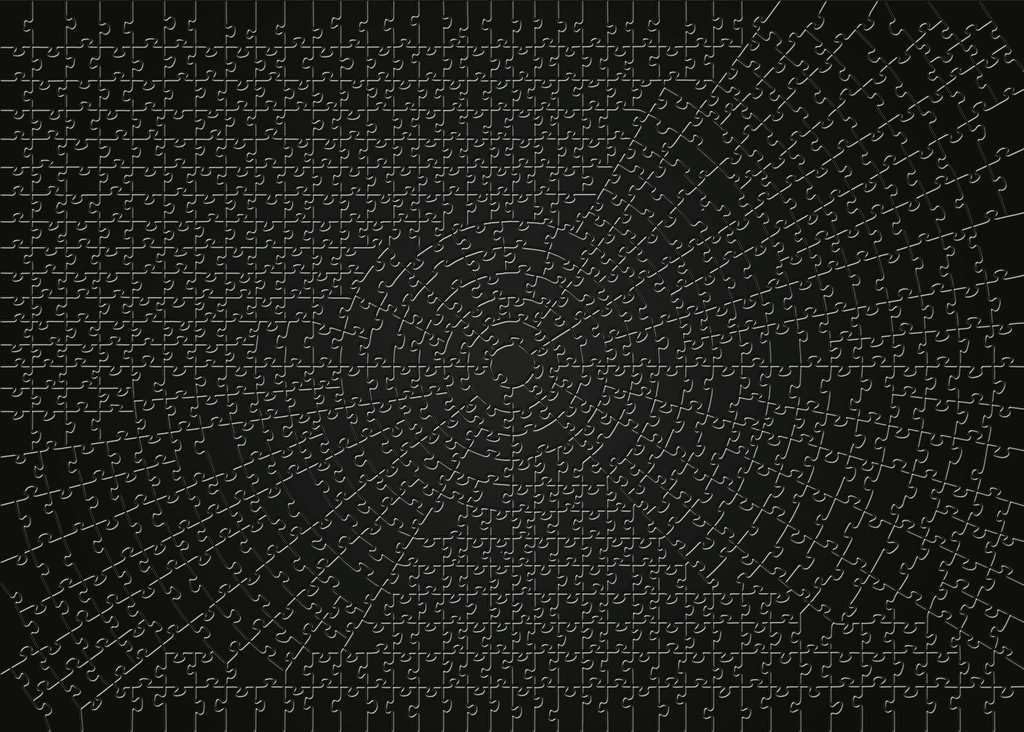 Ravensburger Krypt Black Puzzle - Unique 736-Piece Challenge for Adults | Softclick Technology for Perfect Fit | Engaging Spiral Cut Design | Quality Craftsmanship | Ideal for Relaxation or Gifting