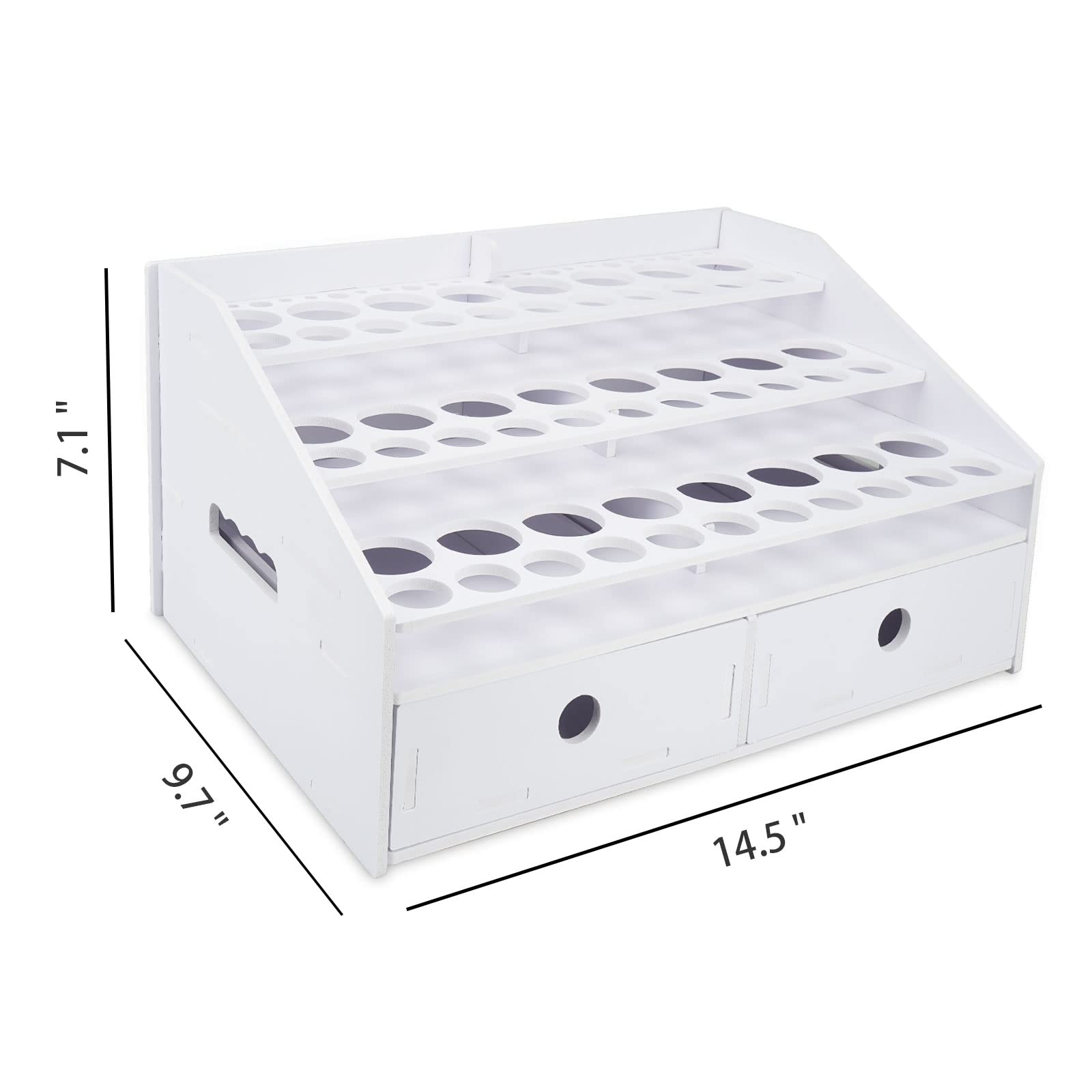 SANFURNEY Paint Rack Stand Pigment Ink Bottle Paints Tool Storage with Cabinet Holder Organizer for 57 Bottles of Paints