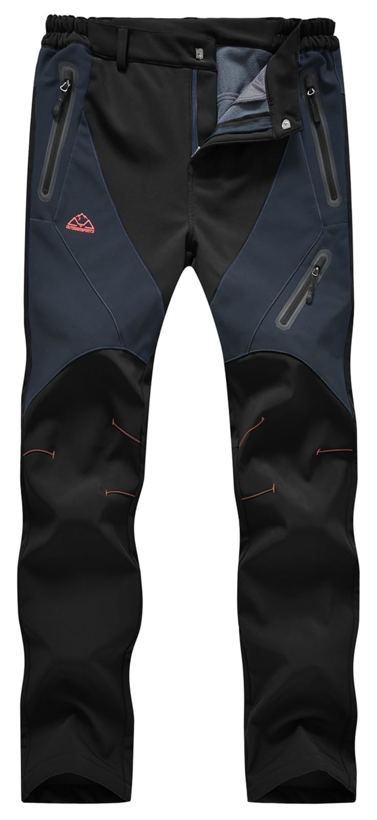 Rdruko Women's Snow Pants Waterproof Insulated Fleece Thermal Ski Hiking Snowboard Pants(Black, US S)