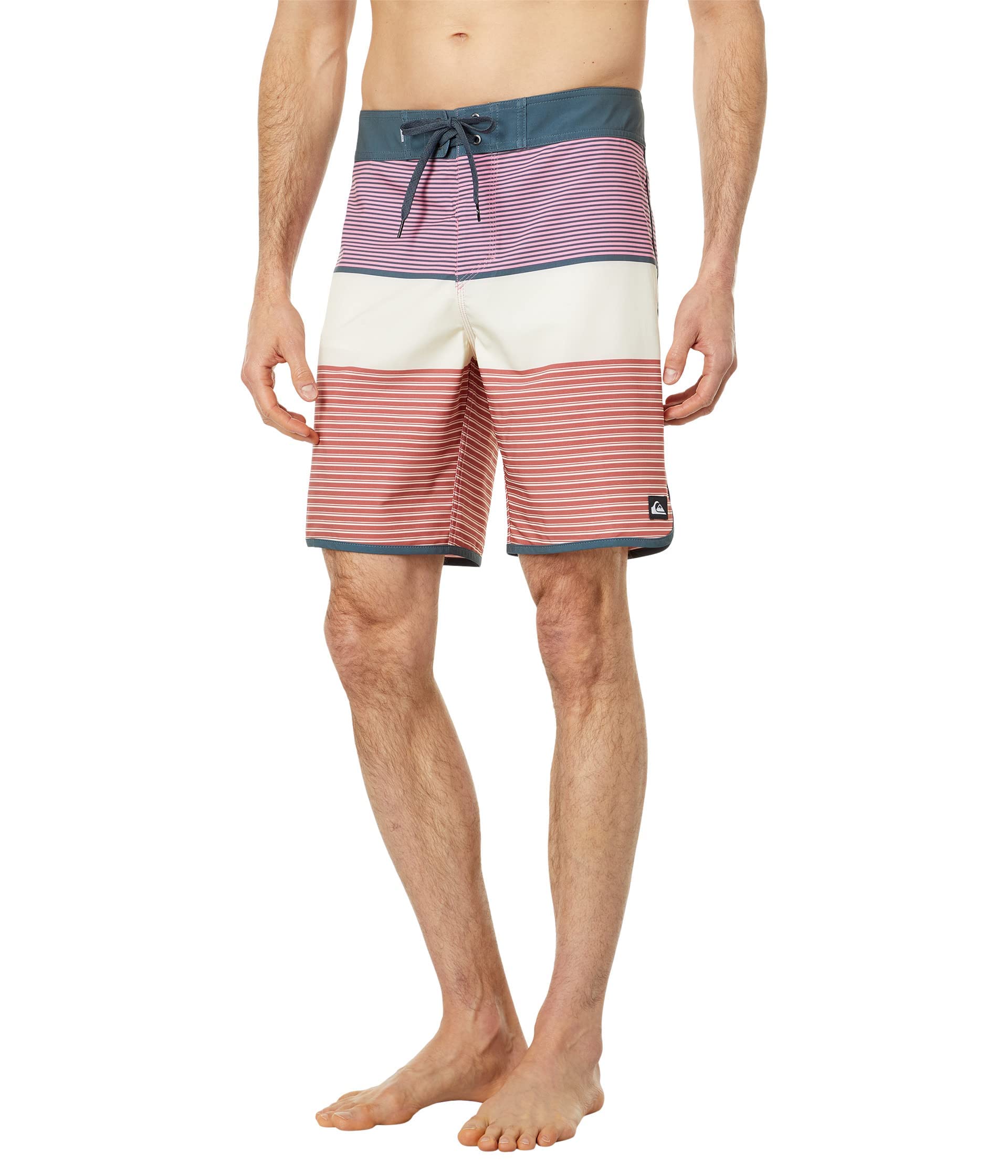 Quiksilver Men's Standard Surfsilk Tijuana 19 Inch Outseam Boardshort Swim Trunk Bathing Suit, Marasala, 31