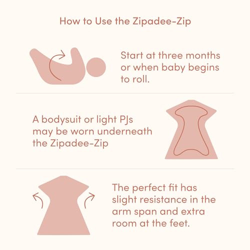 SleepingBaby Zipadee-Zip Cozy Transition Swaddle - with Zipper, Polyester, Spandex - Roomy Baby Wearable Blanket for Easy Diaper Changes - Classic Teal, X-Small (3-6 Month)