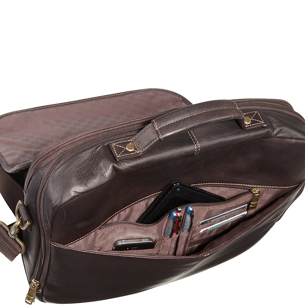 Samsonite Columbian Leather, Black, Flapover Briefcase