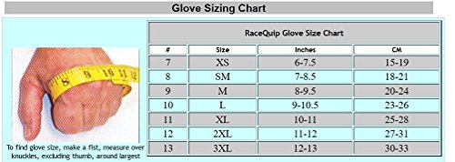 RaceQuip Basic Race Gloves 350 Series 1 Layer Nomex Non SFI Black Large 350005