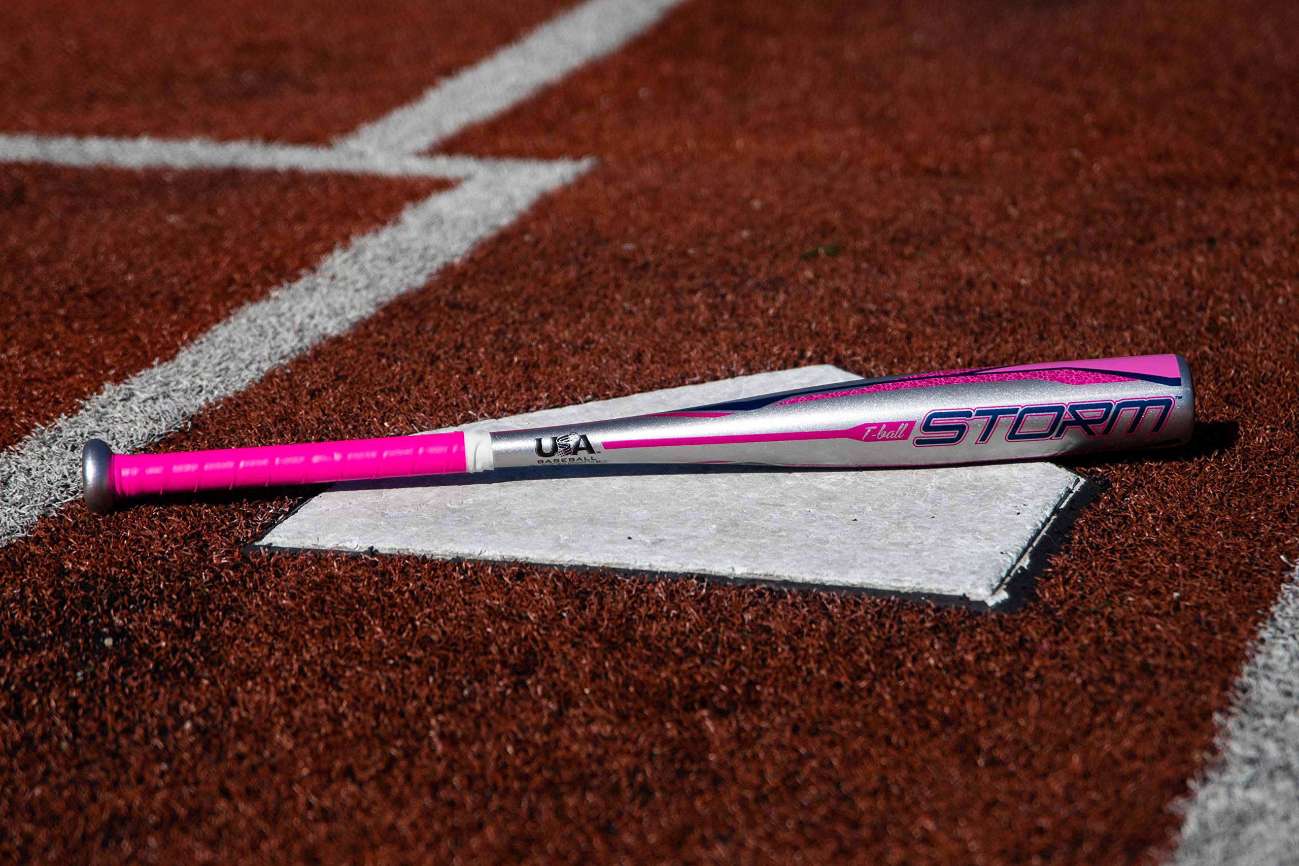Rawlings | STORM T-Ball Bat | USA Softball & Baseball | -12 Drop | 24" | Silver/Pink
