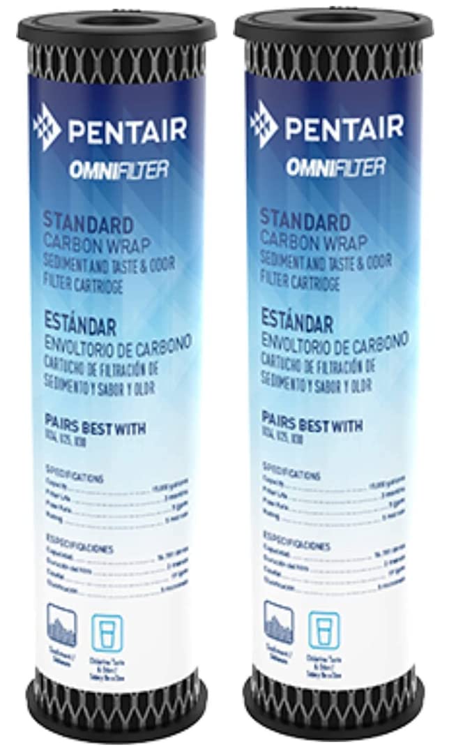 Pentair OMNIFilter TO1 Carbon Water Filter (10") and OMNIFilter OK25-S6-05 O-ring (6 count)