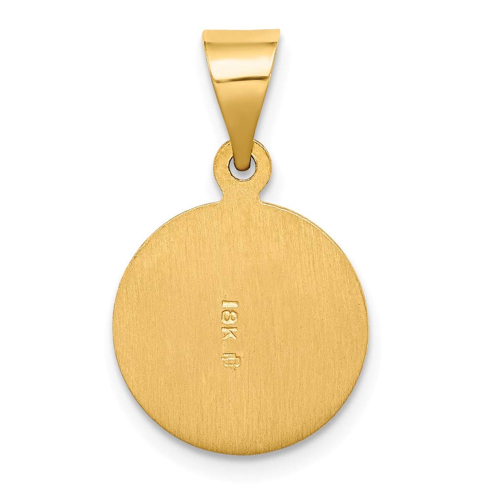 Solid 18k Yellow Gold Patron Catholic Patron Saint Jude Medal Pendant Charm - 22mm x 13mm
