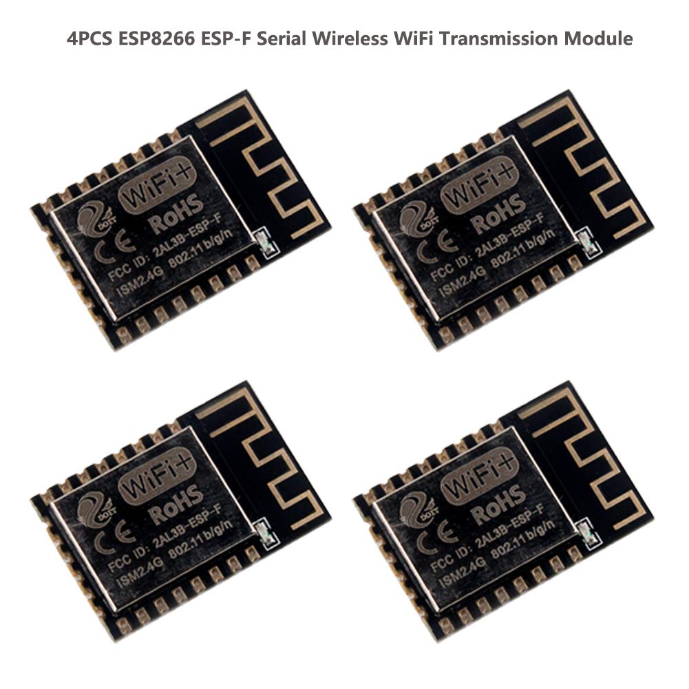 Stemedu ESP8266 ESP-12F ESP-07S ESP-12S Burning Fixture Development Board Test Board Flash Downloader + ESP8266 ESP-F Serial Wireless WiFi Transmission Module (Pack of 5pcs)