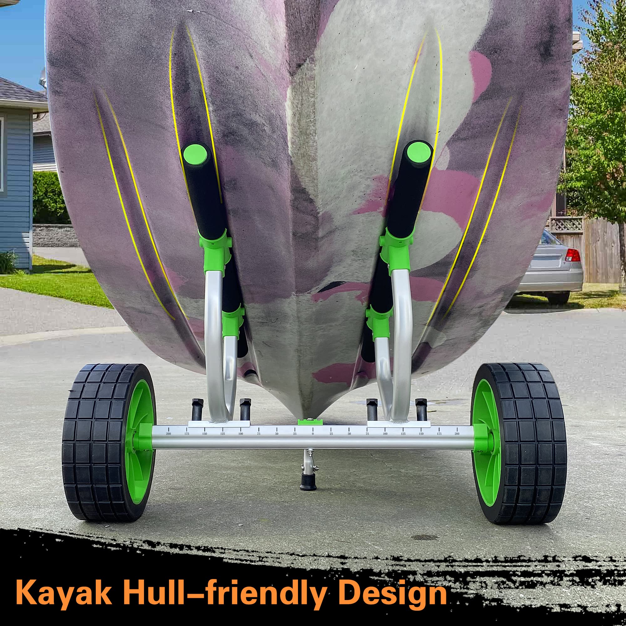 TOURFUN Kayak Cart, Paddle Board Cart Kayak Trolley Heavy Duty Canoe Dolly SUP Carrier with Airless Tires