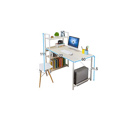 QYN Corner Computer Desk with Storage Shelf Keyboard Tray,Wooden Desktop Laptop Desk Simple Desk Bookcase Combination Student Gaming Desk-p 120x60x71cm(47x24x28inch)